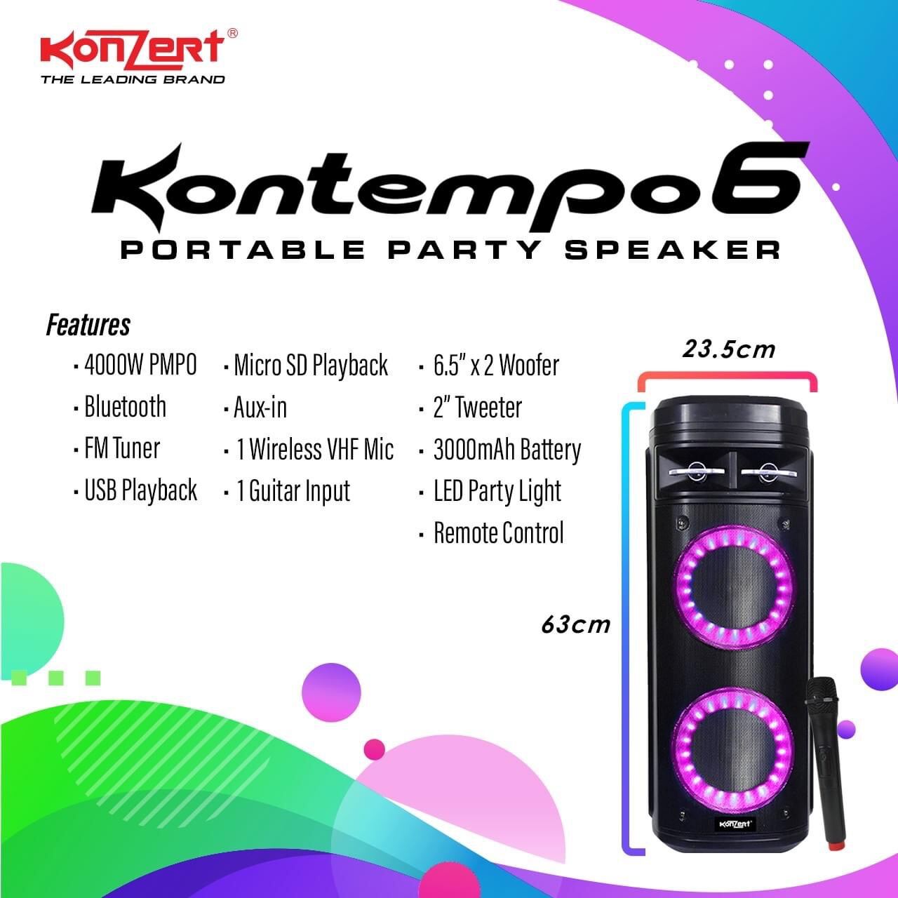 Konzert Kontempo 6 Portable Party Speaker | Lazada PH Konzert Kontempo 6 Portable Party Speaker | Lazada PH