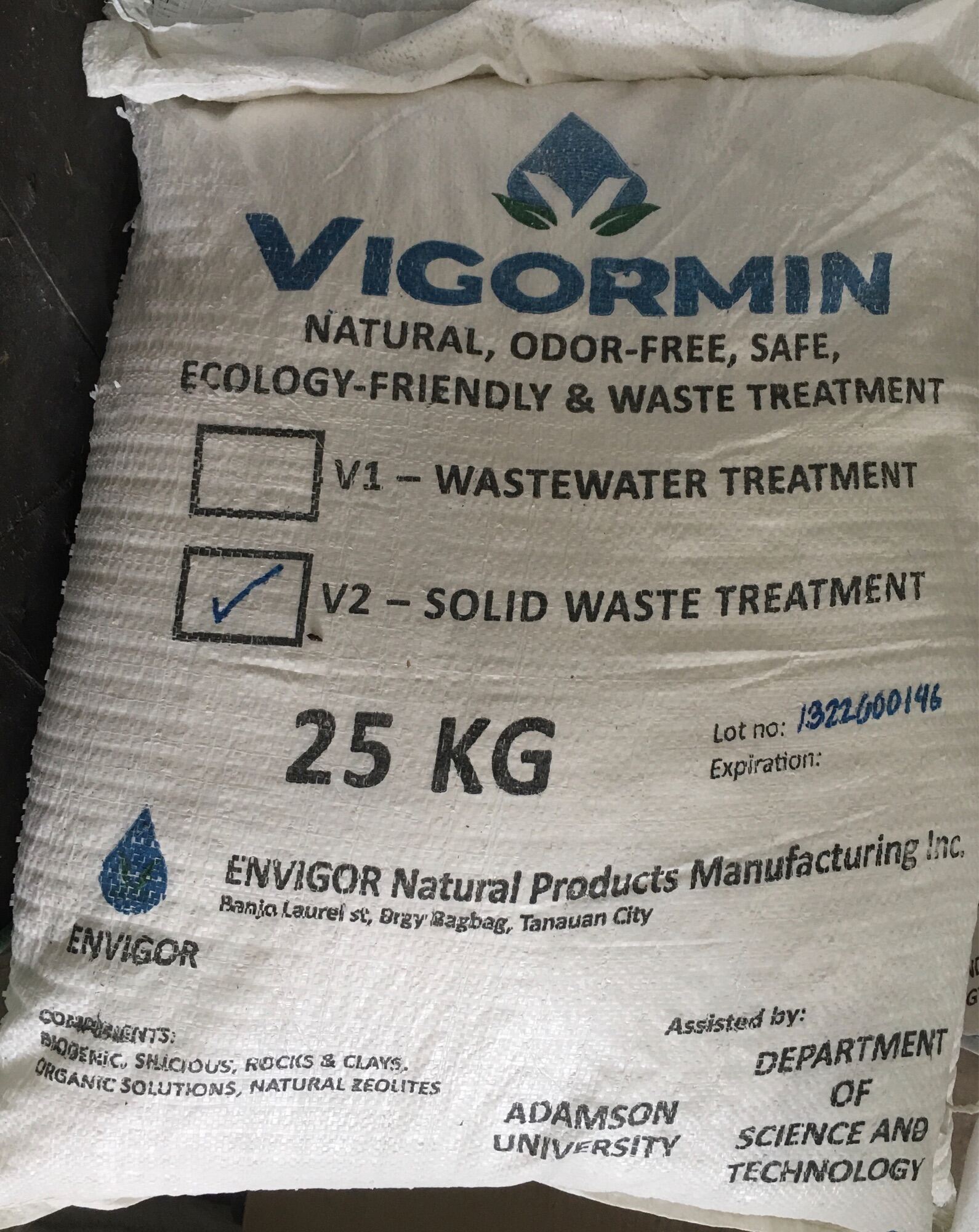 Vigormin 550(V2) for Solid Waste Odor Control 25kilos | Lazada PH