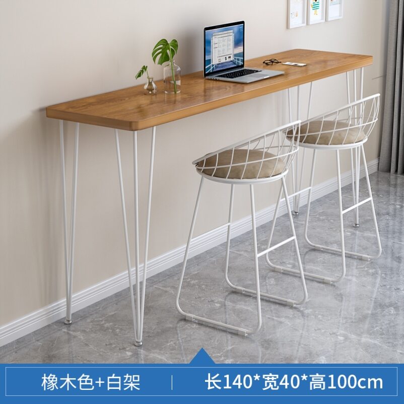 Minimalist Long Table Retro Cafe Table and Chair Milk Tea Shop High ...