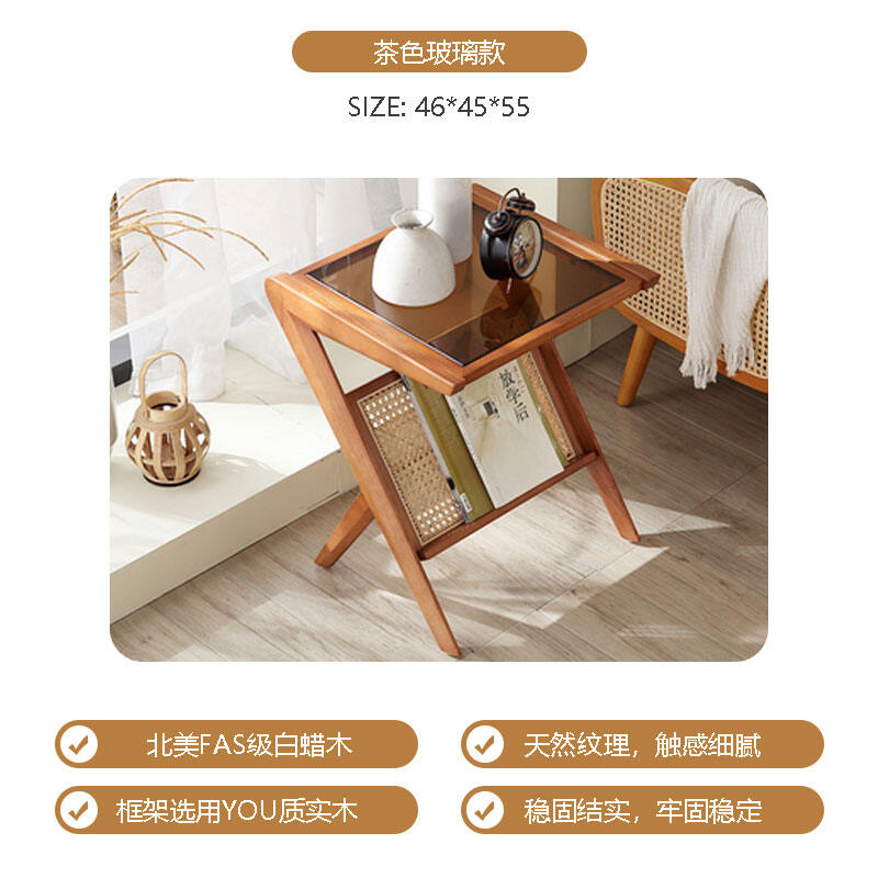 Solid Wood Side Table Small Apartment Corner Table Sofa Table Modern ...