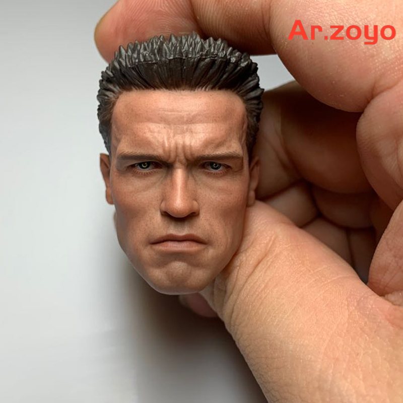 1/6 Head Model Sculpt Arnold Schwarzenegger Terminator 2 T800 for 12 ...