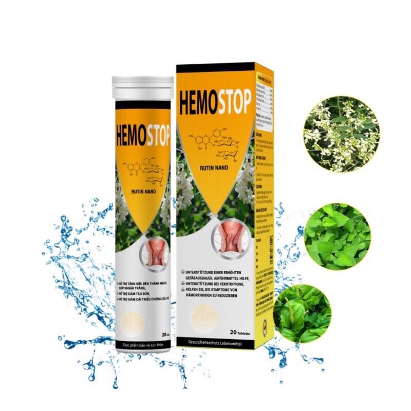 HEMOSTOP Effervescent Tablets for hemorroids 20 tabs | Lazada PH