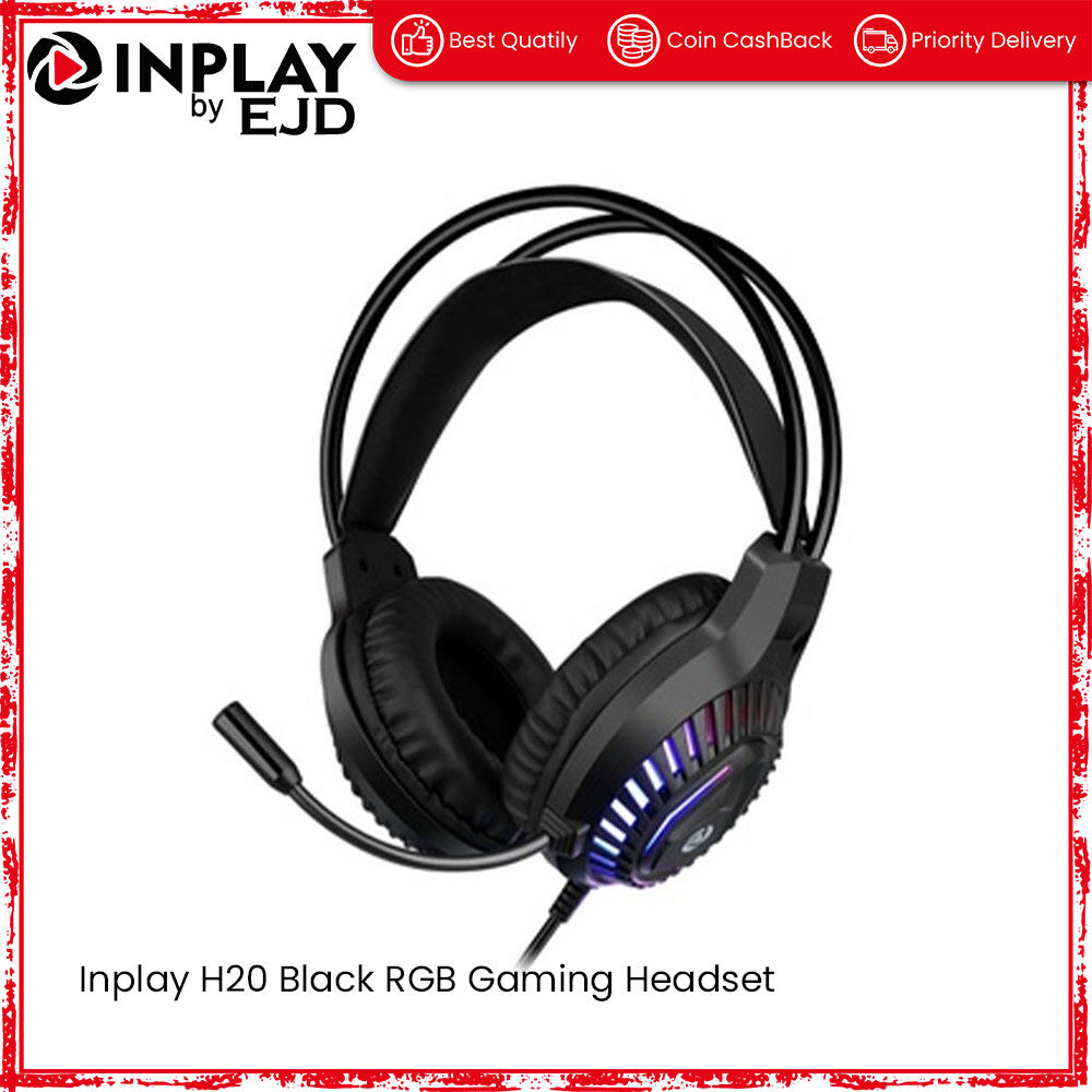 Inplay H20 RGB Gaming Headset | Black | White | Inplay by EJD | Lazada PH