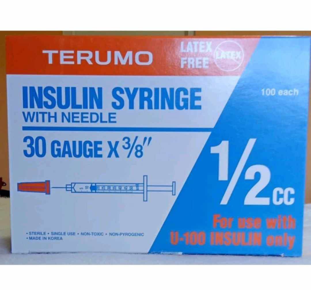 Terumo Insulin Syringe (1cc and 1/2cc) G29 and G30 (100pcs/Box) | Lazada PH