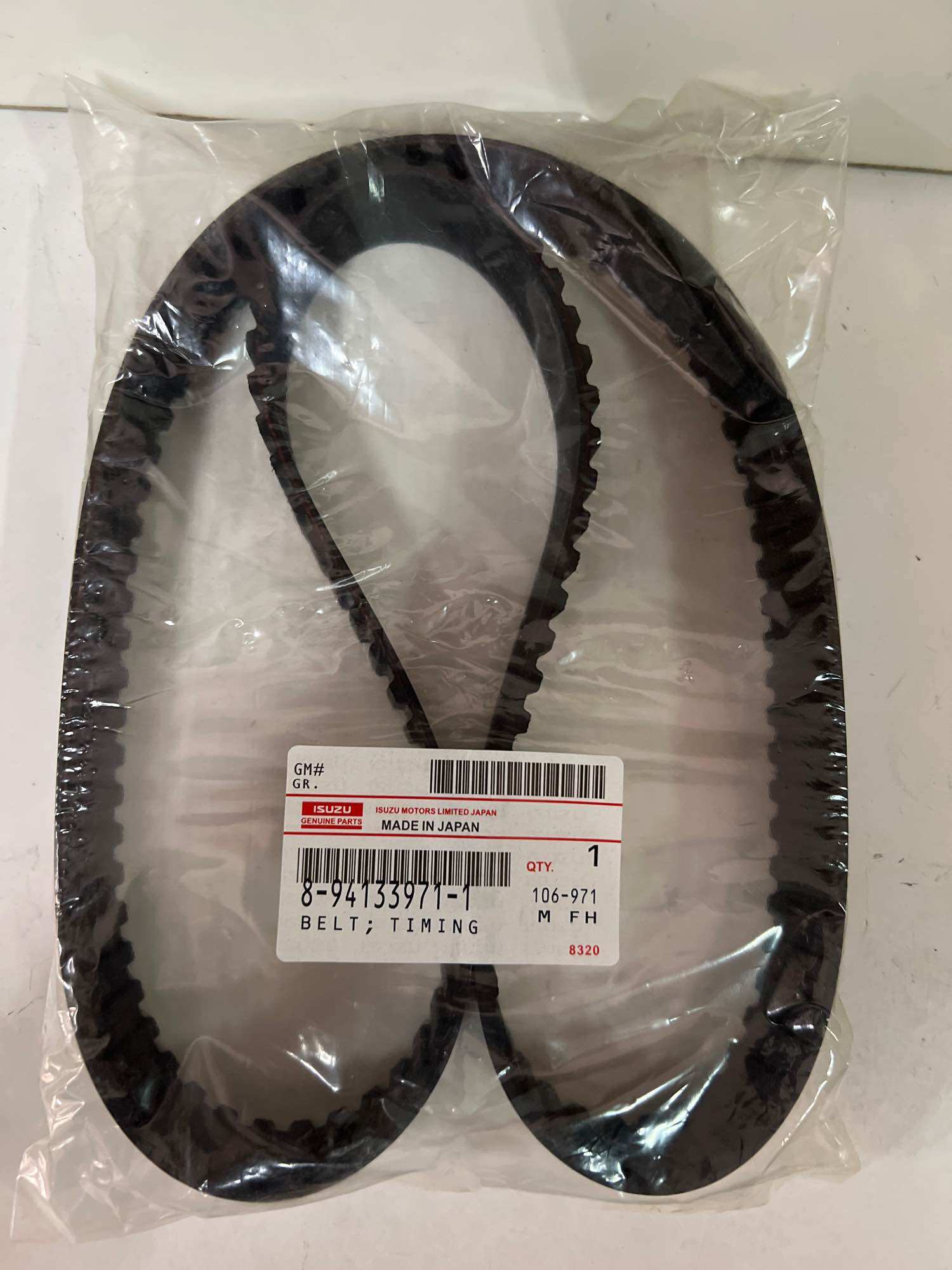 Genuine Isuzu Timing Belt for Isuzu 4JG2, 4JB1 (Flat Teeth) 119 Teeth ...