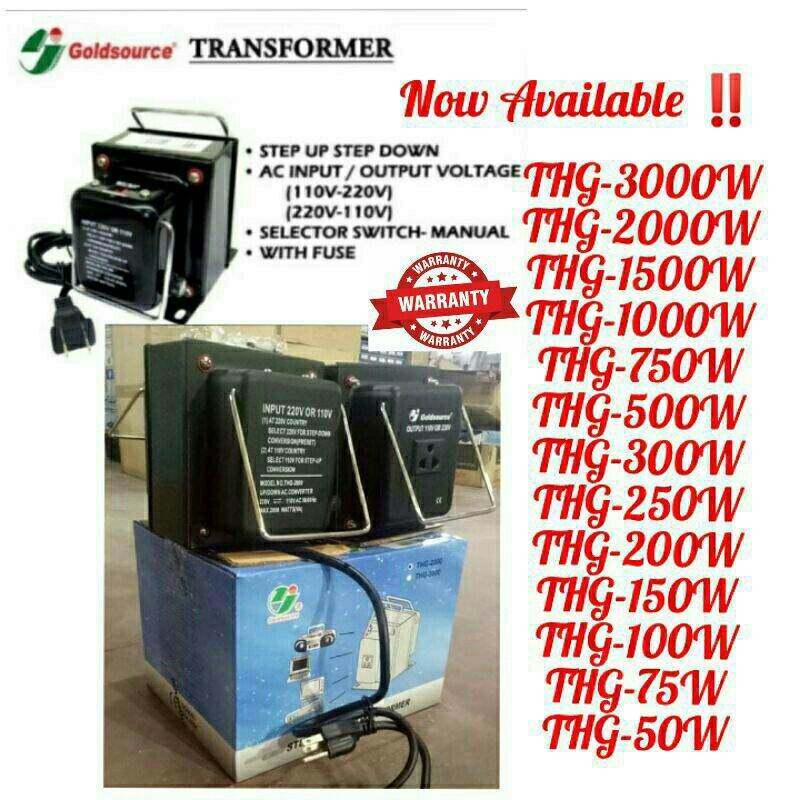 THG 3000W TRANSFORMER GOLDSOURCE STEP UP STEP DOWN | Lazada PH