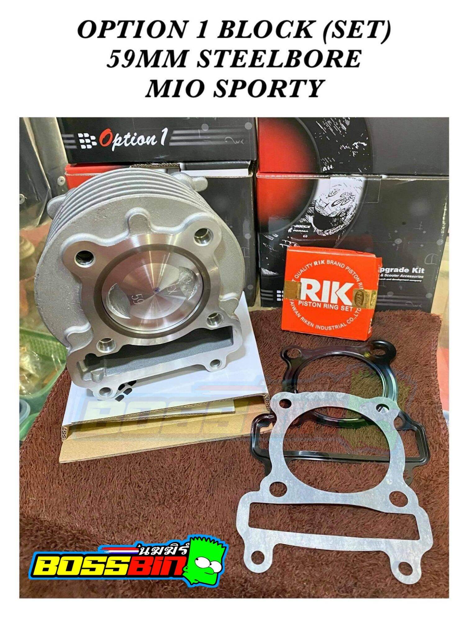 Option1 Cylinder Block 59mm Steel Bore Mio Sporty | Lazada PH