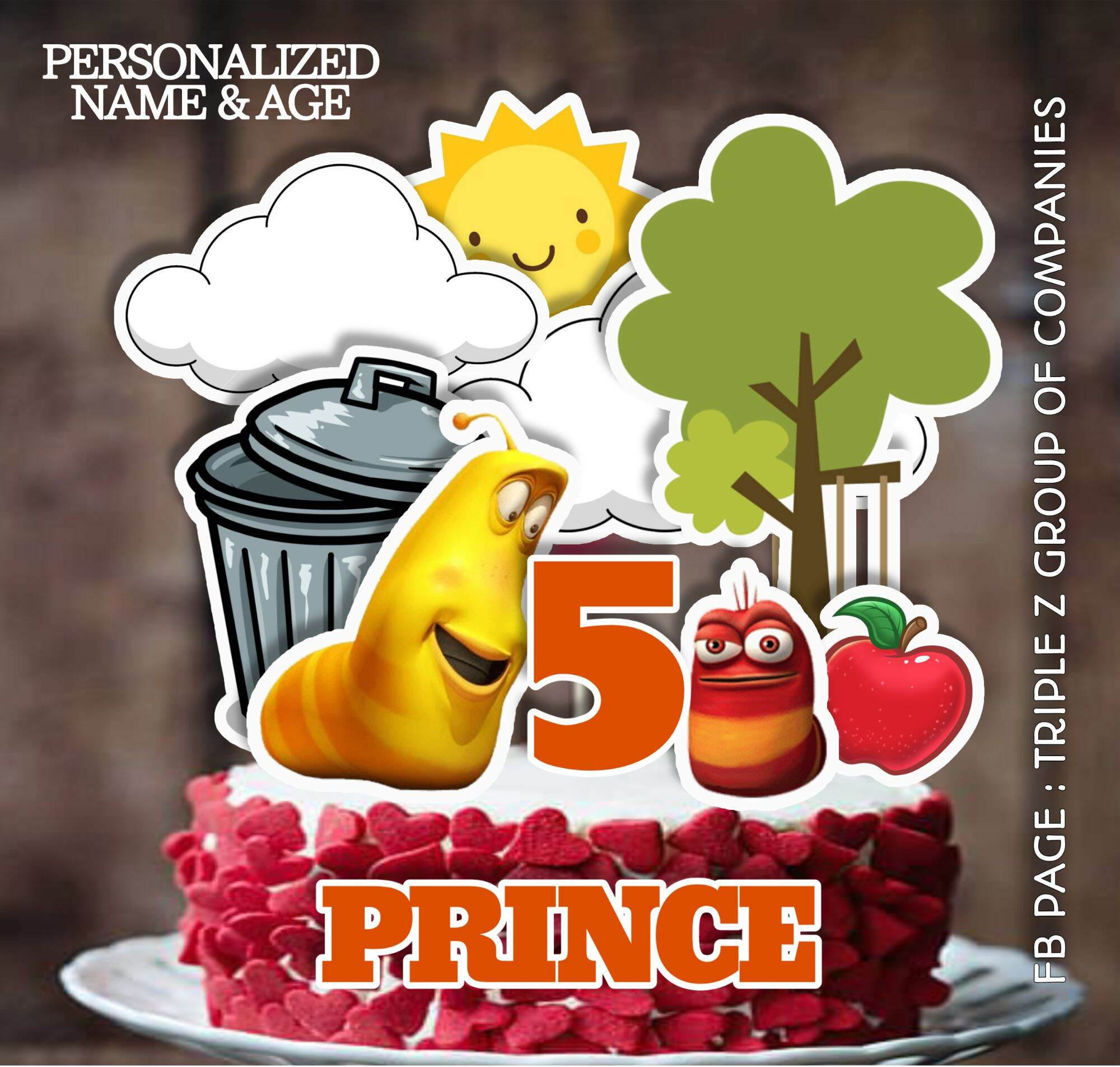Larva Cake topper decoration personalized | Lazada PH