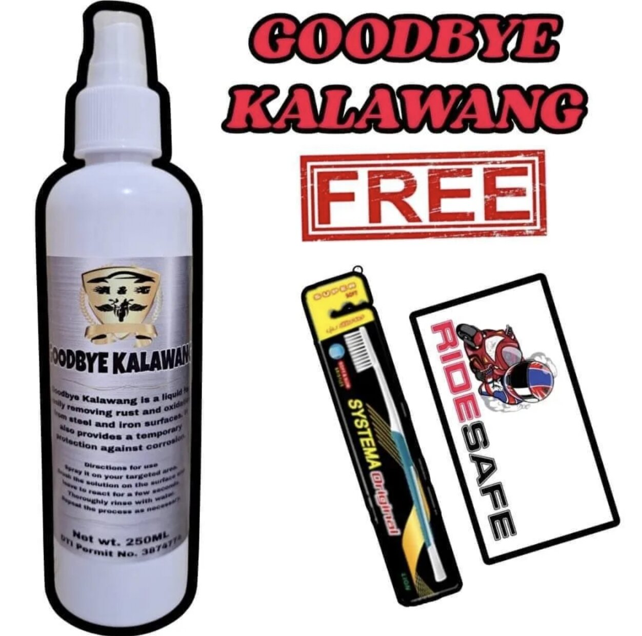 Rust Remover or Goodbye Kalawang 250 ml with freebies | Lazada PH
