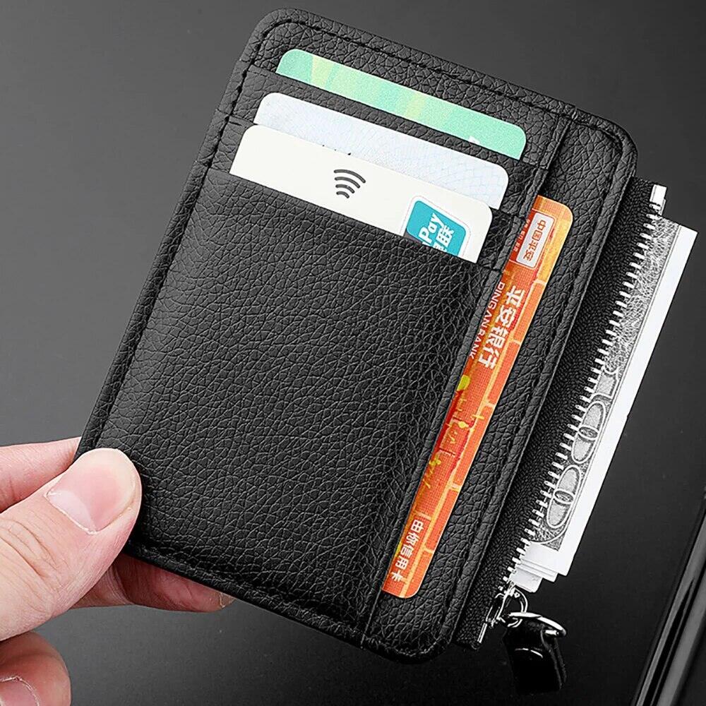 Mini Credit Card Wallet Id Card Holder Men's Small Wallet Thin Sleeve ...