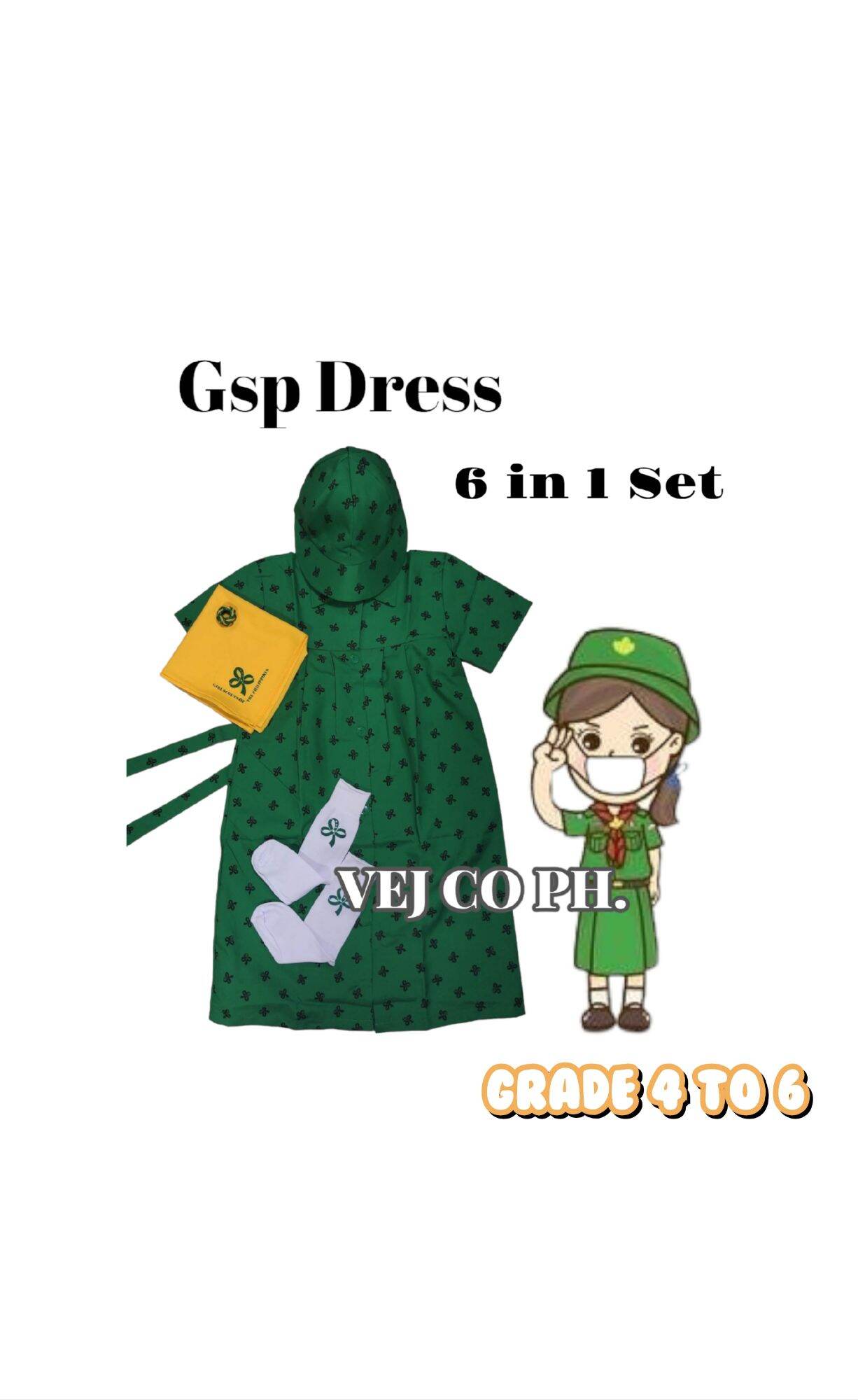 GSP DRESS 6 IN 1 - KINDER //GRADE 1 TO 3 //GRADE 4 TO 6 | Lazada PH