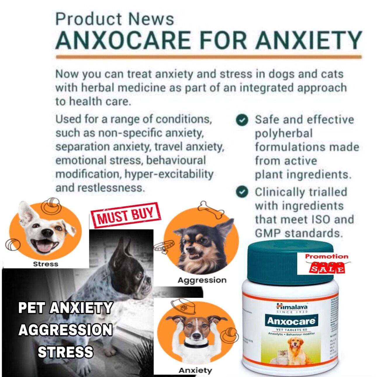 Himalaya Anxocare For Anxiety And Stress On Pets Dogs And Cats | Lazada PH