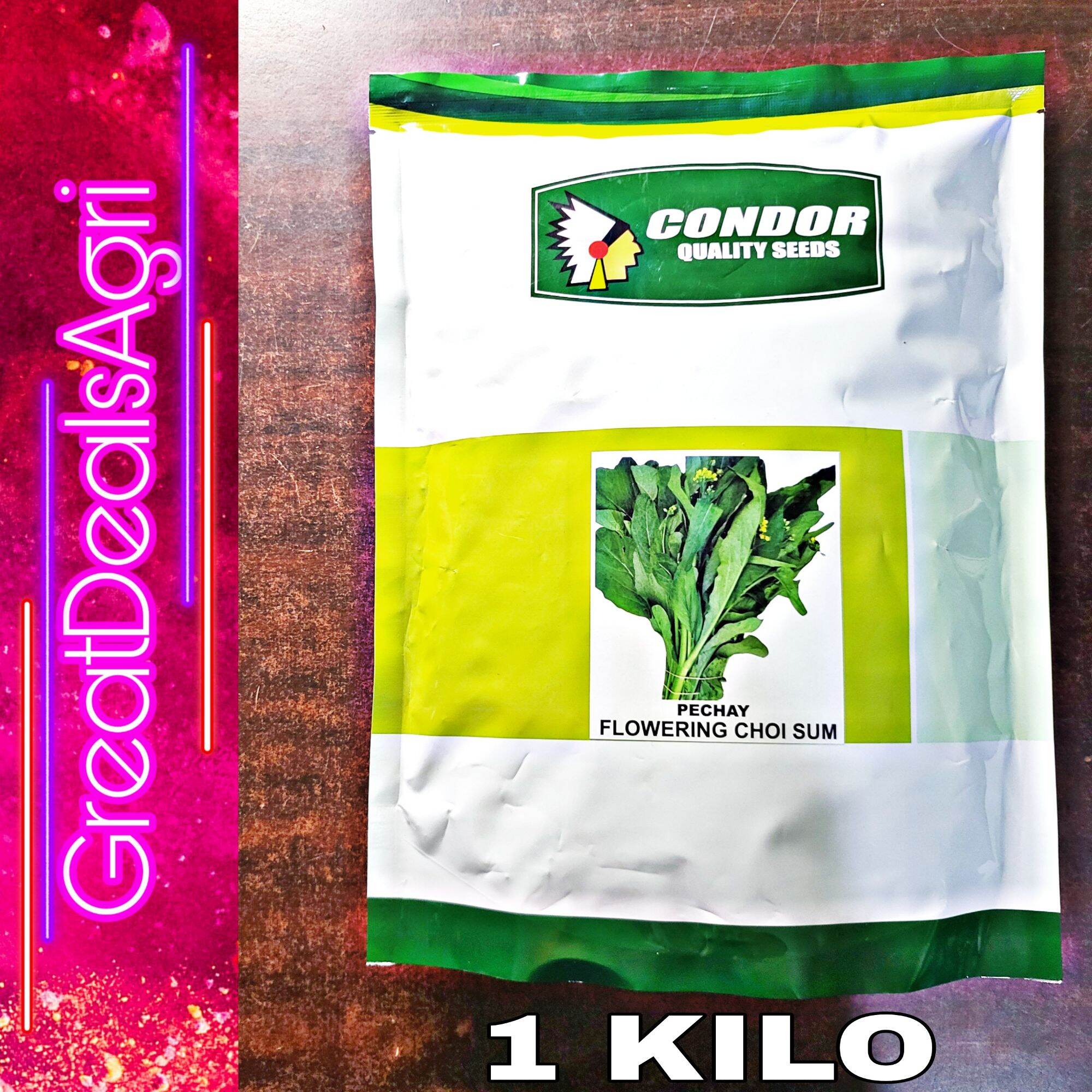 FLOWERING PECHAY CHOI SUM / CHOYSUM SEEDS ORIGINAL PACKING (1 KILO ...