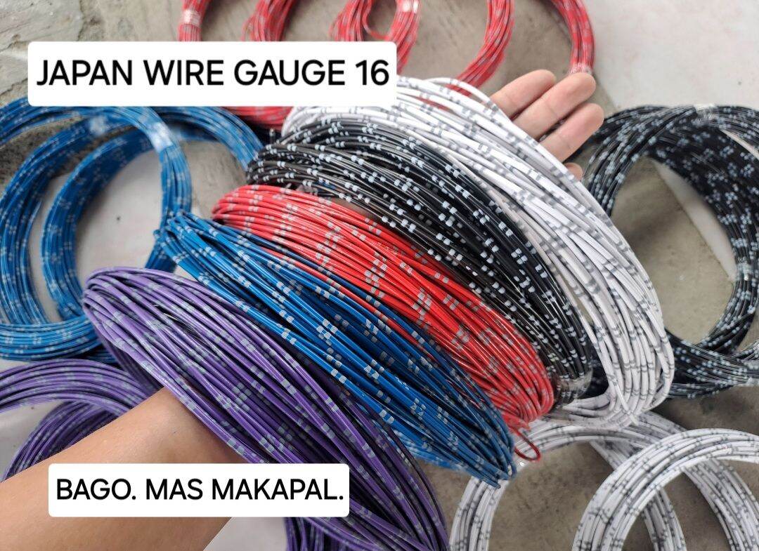 NEW JAPAN WIRE GAUGE #16 AUTOMOTIVE ELECTRICAL WIRE SOLID PURE COPPER ...