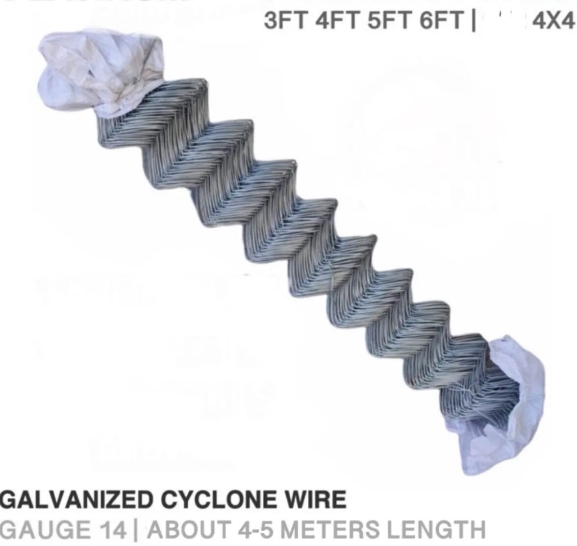 CYCLONE WIRE | 3ft 4ft 5ft 6ft | 4X4 Gauge 14 SOLD PER ROLL | Lazada PH