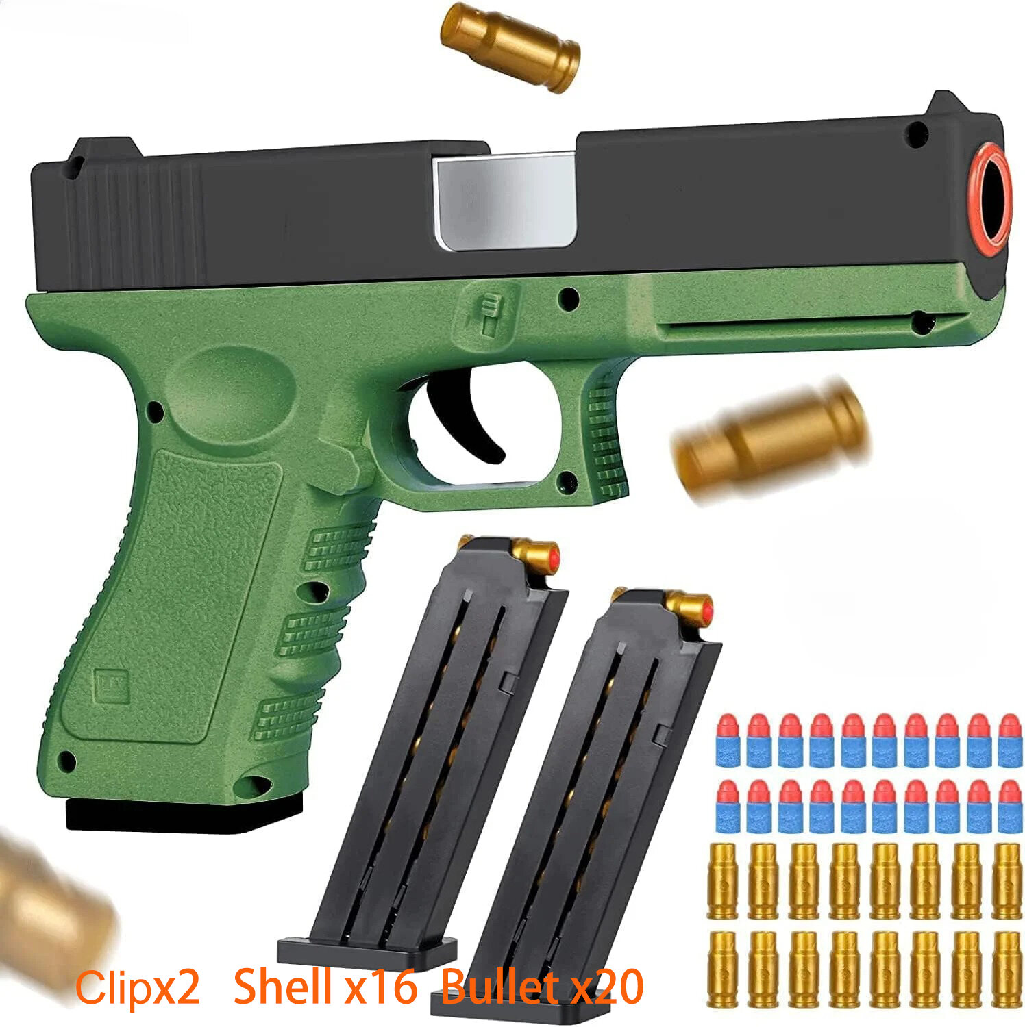 Black Toy Gun M1911 Shell Ejecting Pistol G17 Airsoft Empty Hanging ...