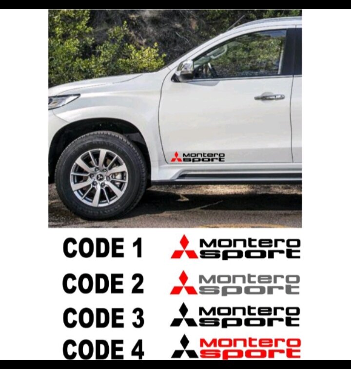 Mitsubishi Montero Sport Door Sticker Set 2pcs | Lazada PH