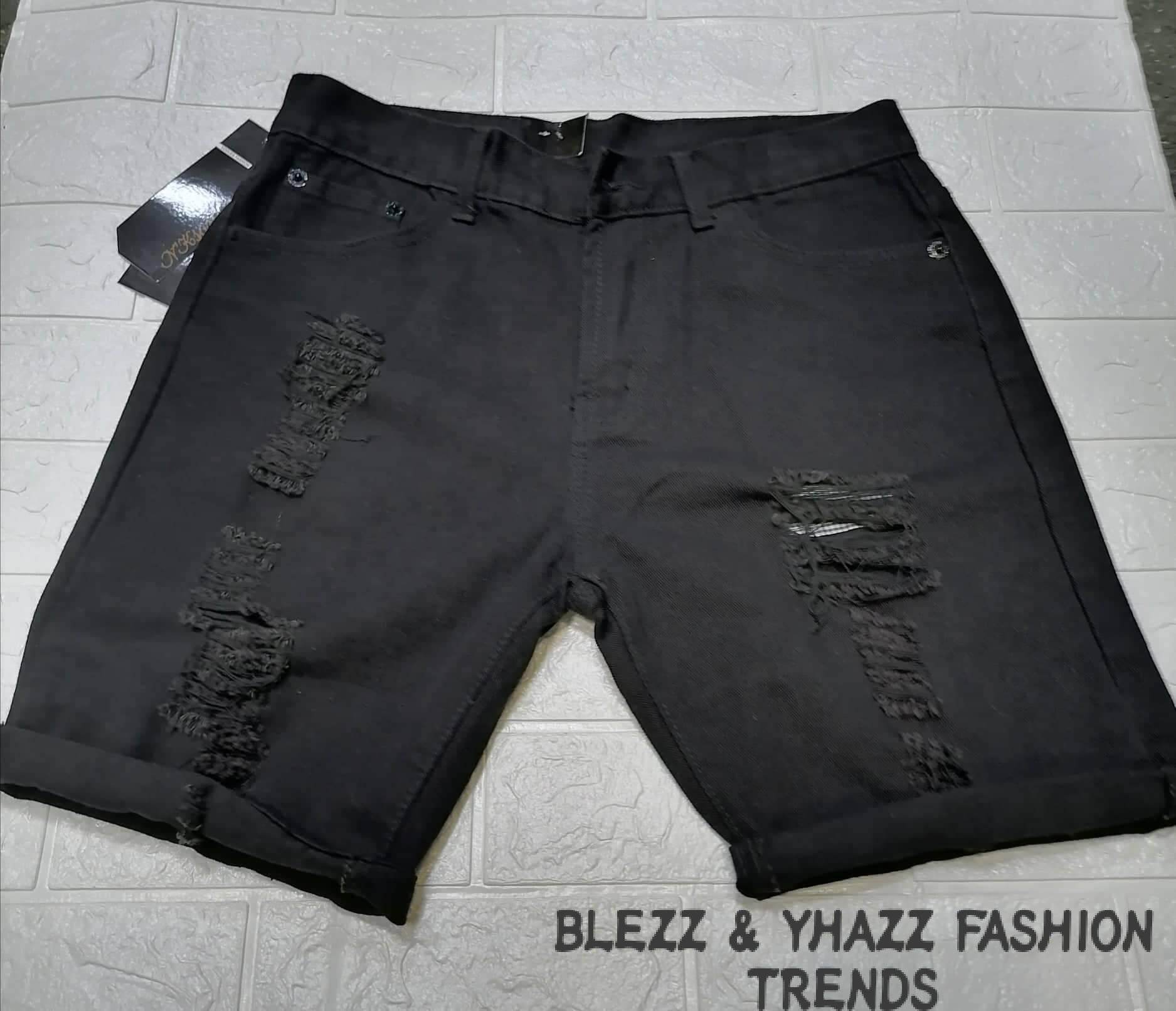 BLACK RIPPED/TATTERED TAKONG FIT MAONG SHORT FOR MEN | Lazada PH