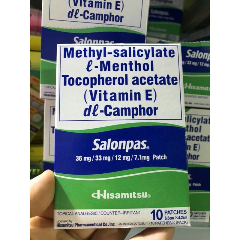 (10 Patches) Salonpas Menthol Muscle Pain Patches | Lazada PH