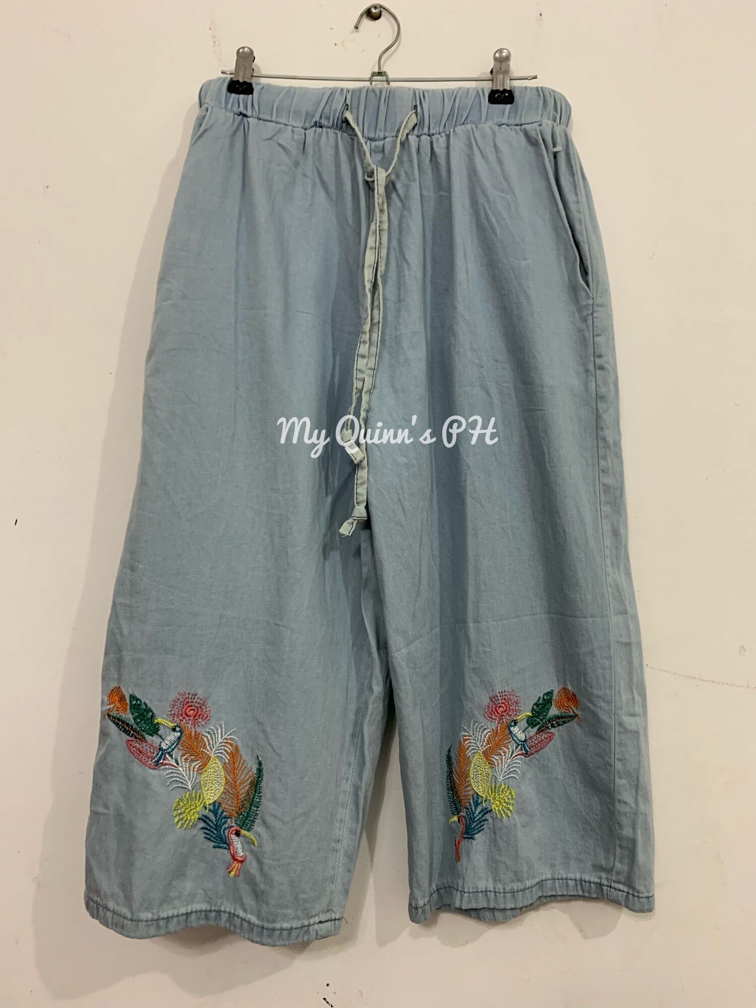 Denim Squarepants With Embroid | Lazada PH