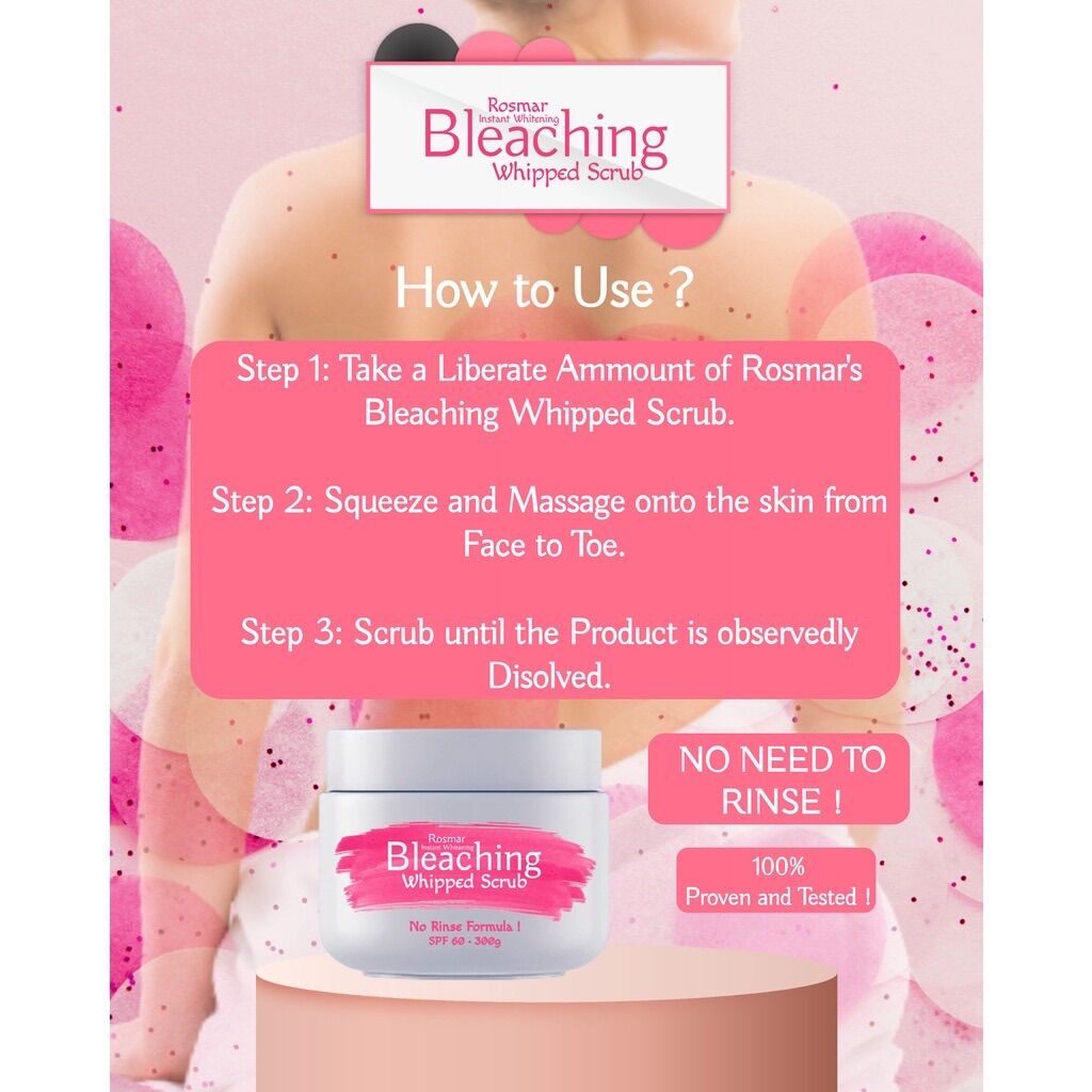 Rosmar Bleaching Whipped Scrub | BWS 300G,100G 330 | Lazada PH