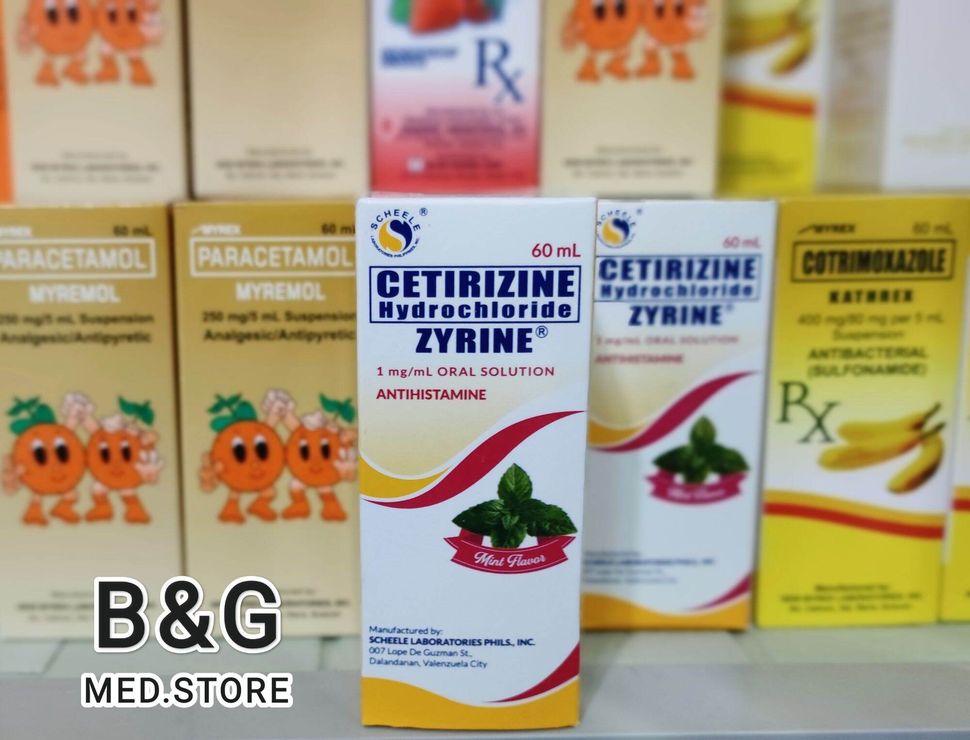 (B&G) Zyrine Cetirizine 60mL/1mg Oral Solution (ANTIHISTAMINE) | Lazada PH