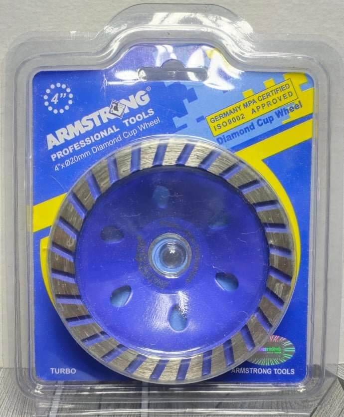 Armstrong Diamond Cup Wheel 4" Concrete Grinding Disc Heavy Duty ...