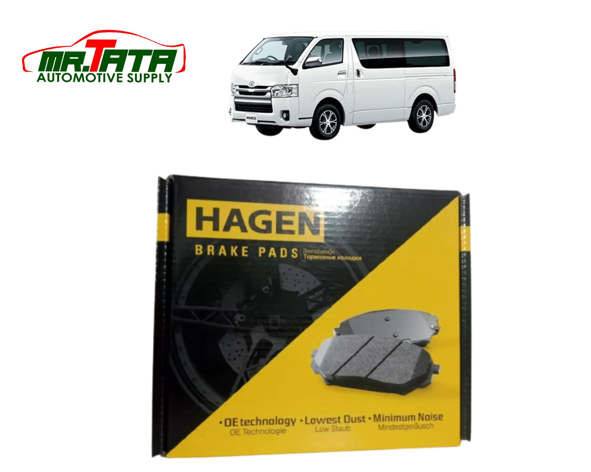 Hagen Hi-Q Ceramic Brake pads for Toyota Hiace 2005-2018 (Gp1376 ...