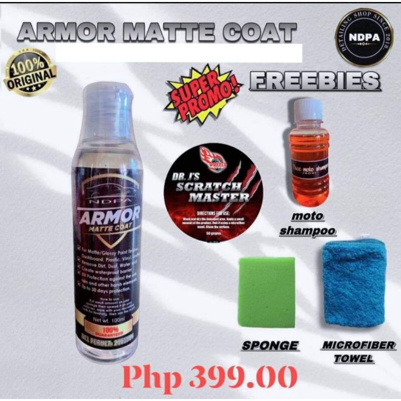 Dr. J's Scatch Master- ARMOR MATTE COAT for Cars and Motorcycle | Lazada PH