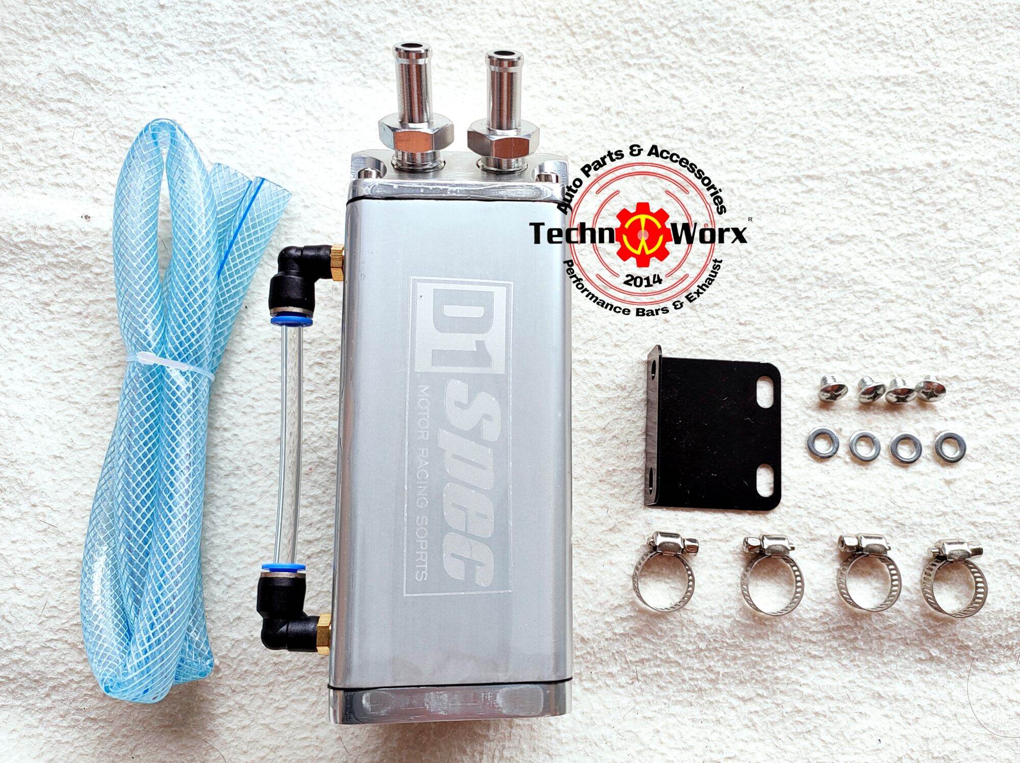 D1 Spec Oil Silver Catch Can Universal Use Aluminum JDM car fuel oil ...