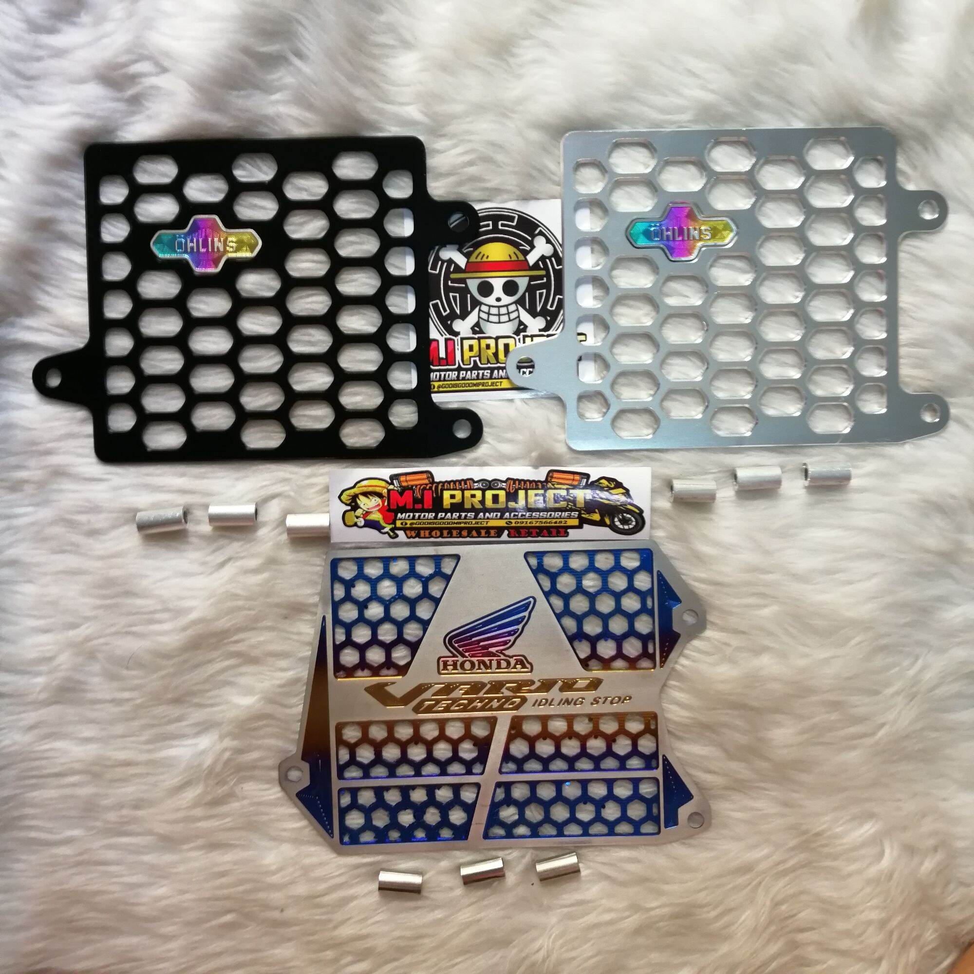 Radiator Cover for Honda Click (Ohlins / Titanium)