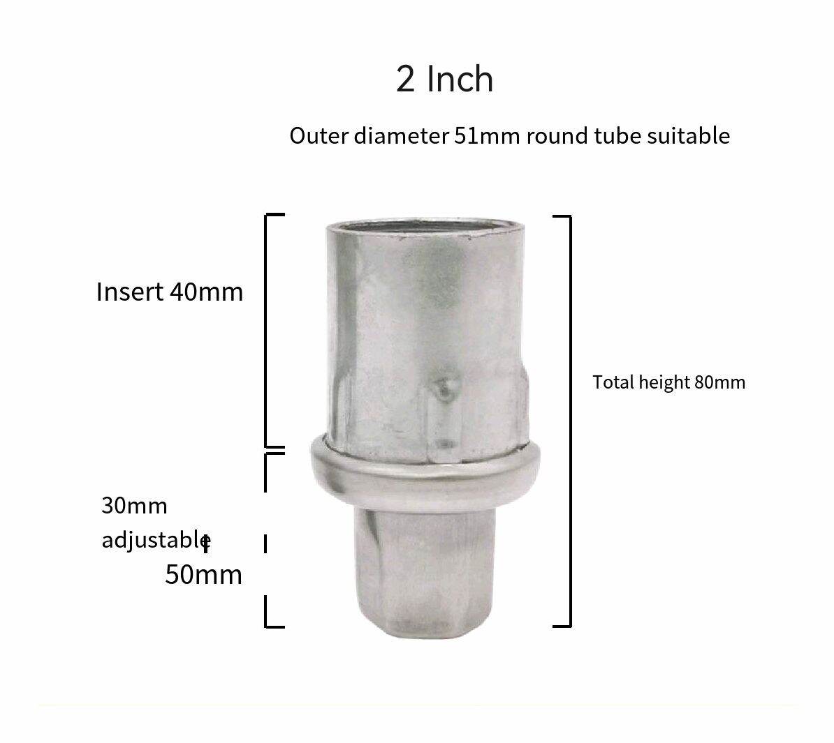 STAINLESS Pin Foot Plug Bullet Stainless Square Furniture Footing ...