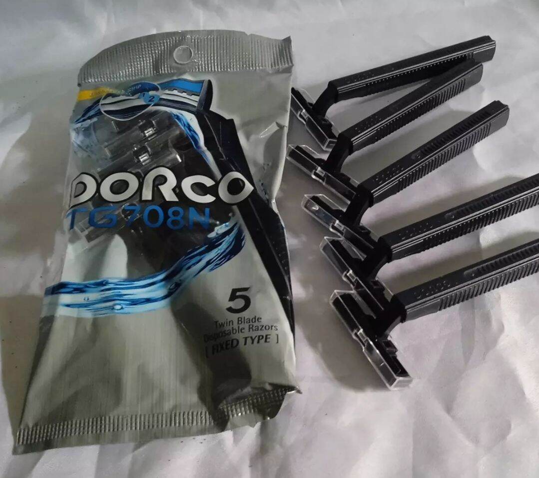 TG708N dorco razor black disposable shaver 5 pcs twin blade in 1 pack ...