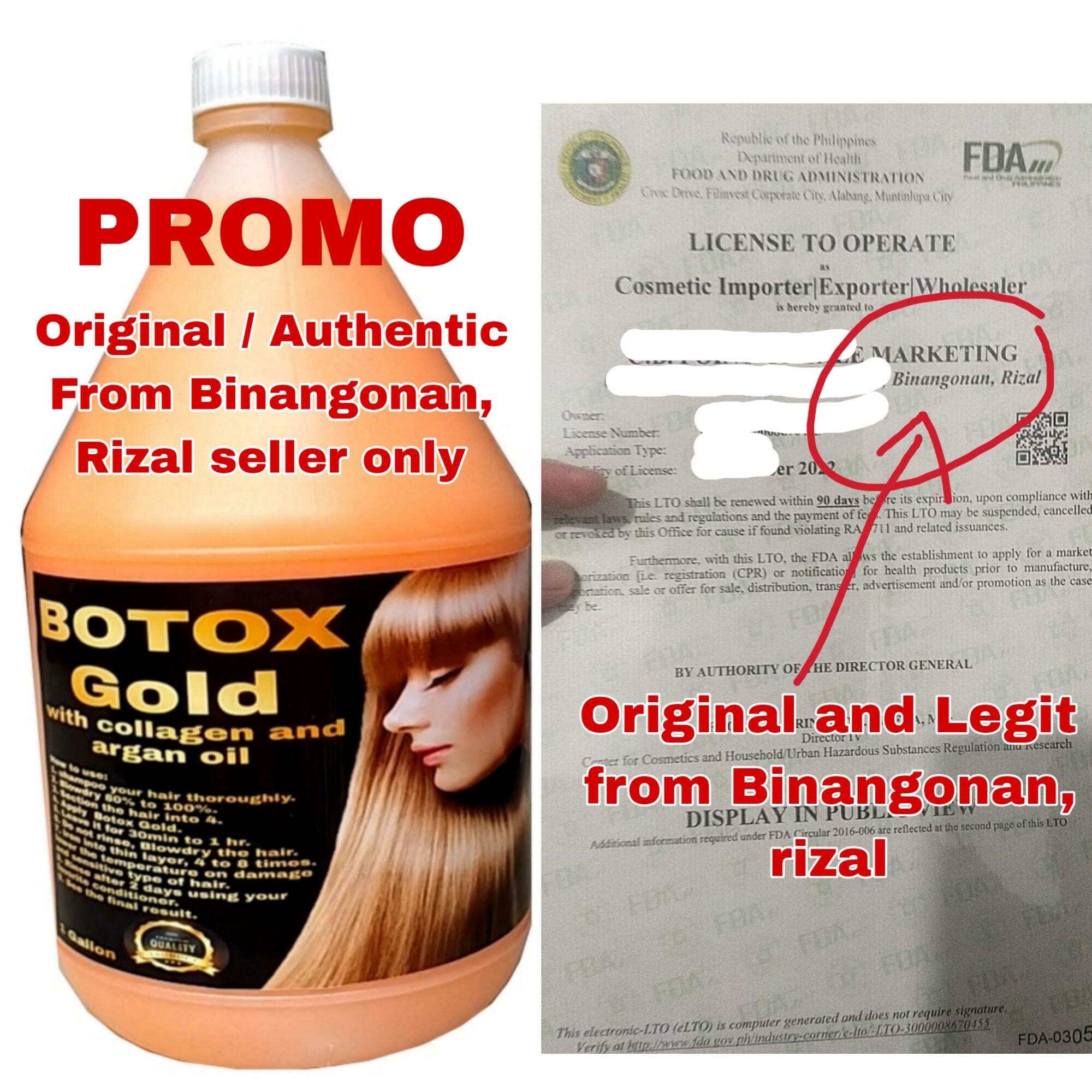 PROMO 1 Gallon Brazilian BOTOX GOLD 80% Straight | Lazada PH