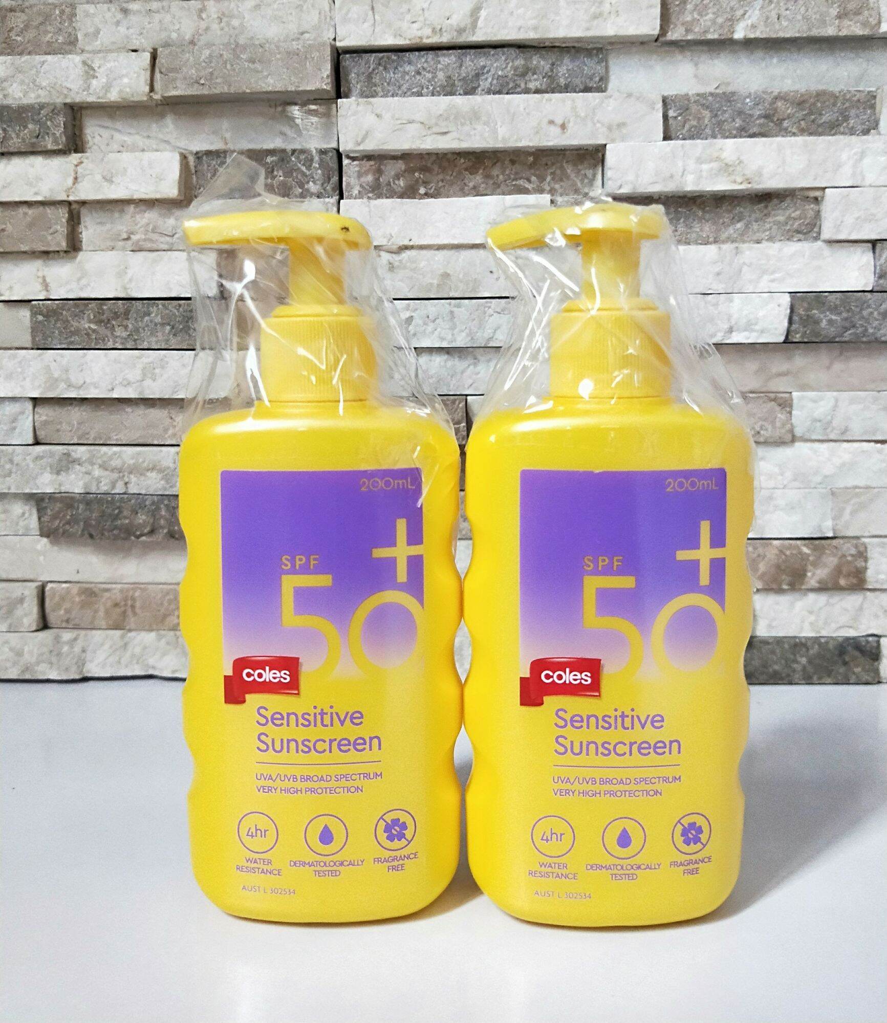 Coles Sensitive Sunscreen SPF50+ 200mL | Lazada PH