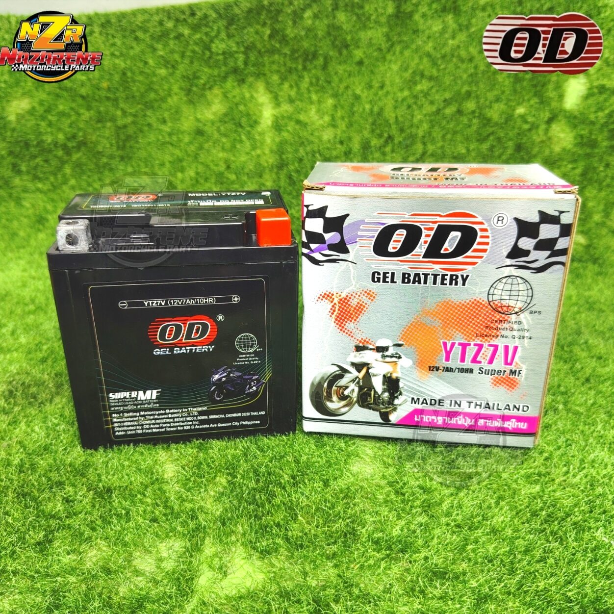 OD BATTERY YTZ7V FOR AEROX V1 / AEROX V2.2 / NMAX V1 / CLICK (OD GEL ...