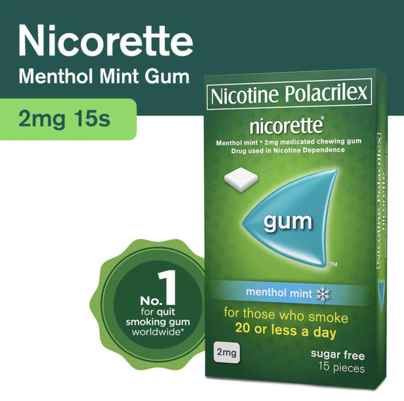Nicorette Menthol Mint Gum 2mg, 4mg 15pcs in 1 Box | Lazada PH