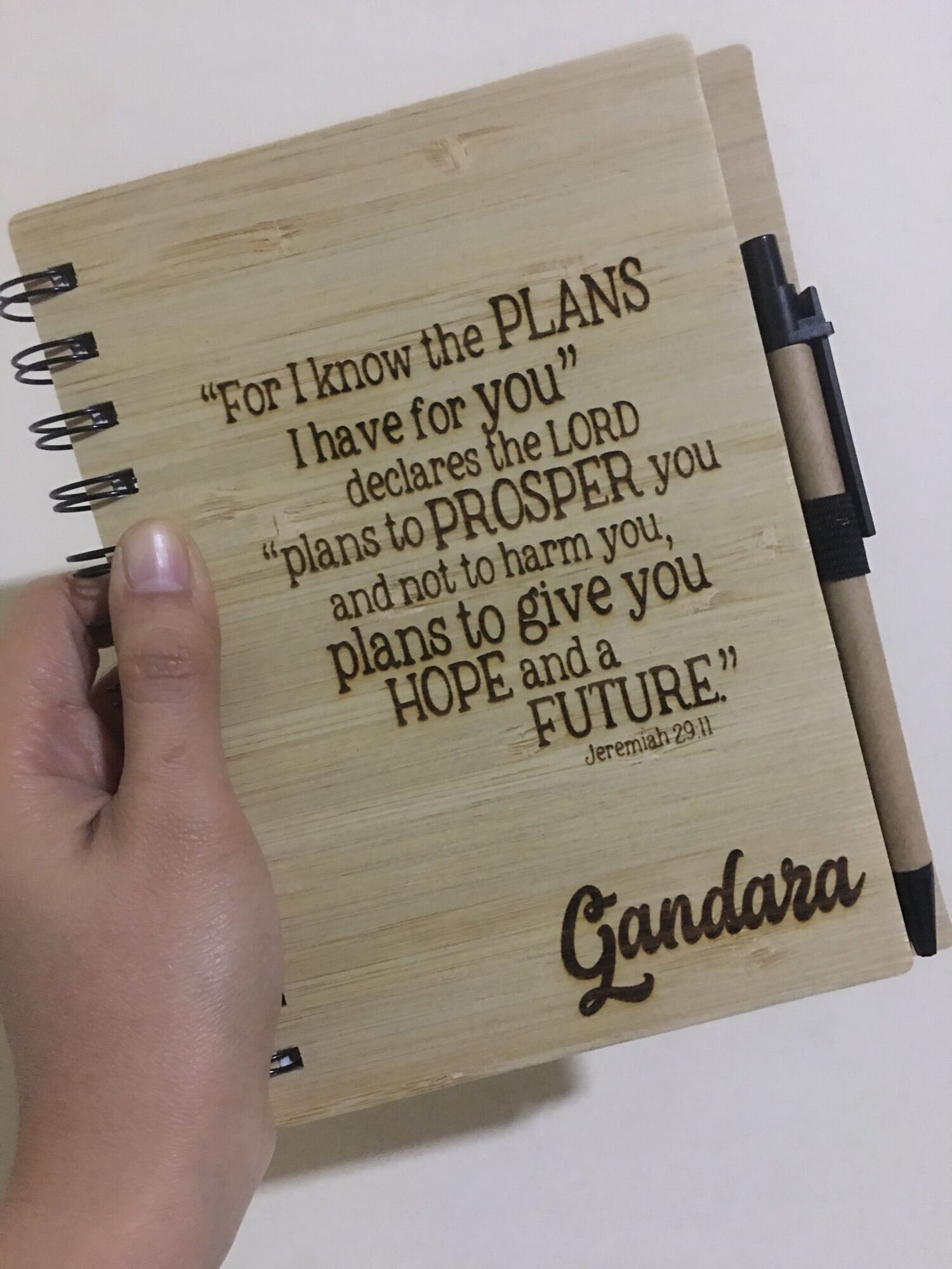 Personalized Bamboo notebook (laser engraved) | Lazada PH