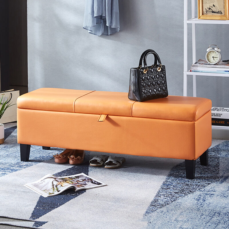 Bed End Stool Bedroom Storage Stool Bench Sofa Stool Storage Stool Faux ...