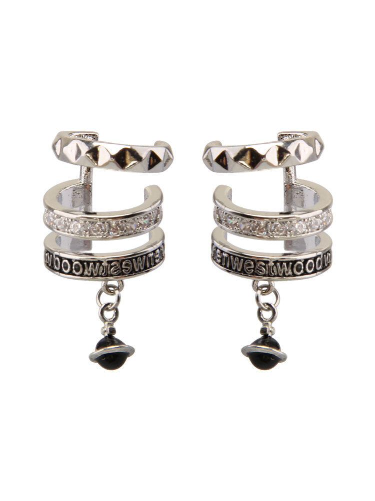 Vivienne Westwood Retro Saturn Alisha Letter Clip-On Earrings No ...