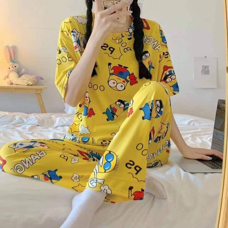 Korean Terno Pajama Ladies Sleepwear Set New Prints COD