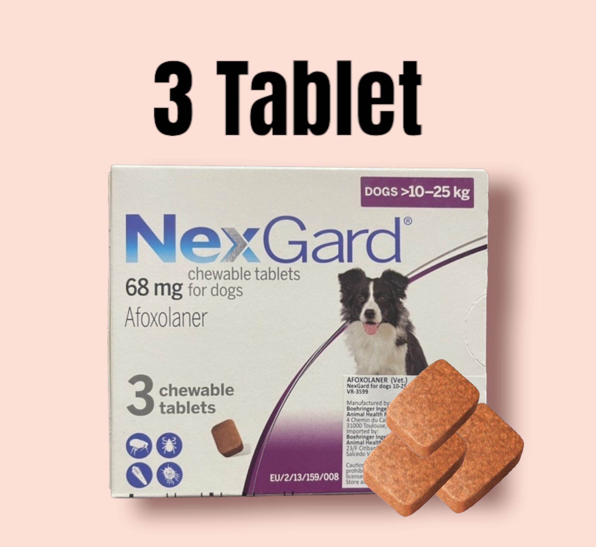 Nexgard Chewable Tablet 10-25kg ( 1Box w/ STICKER) | Lazada PH