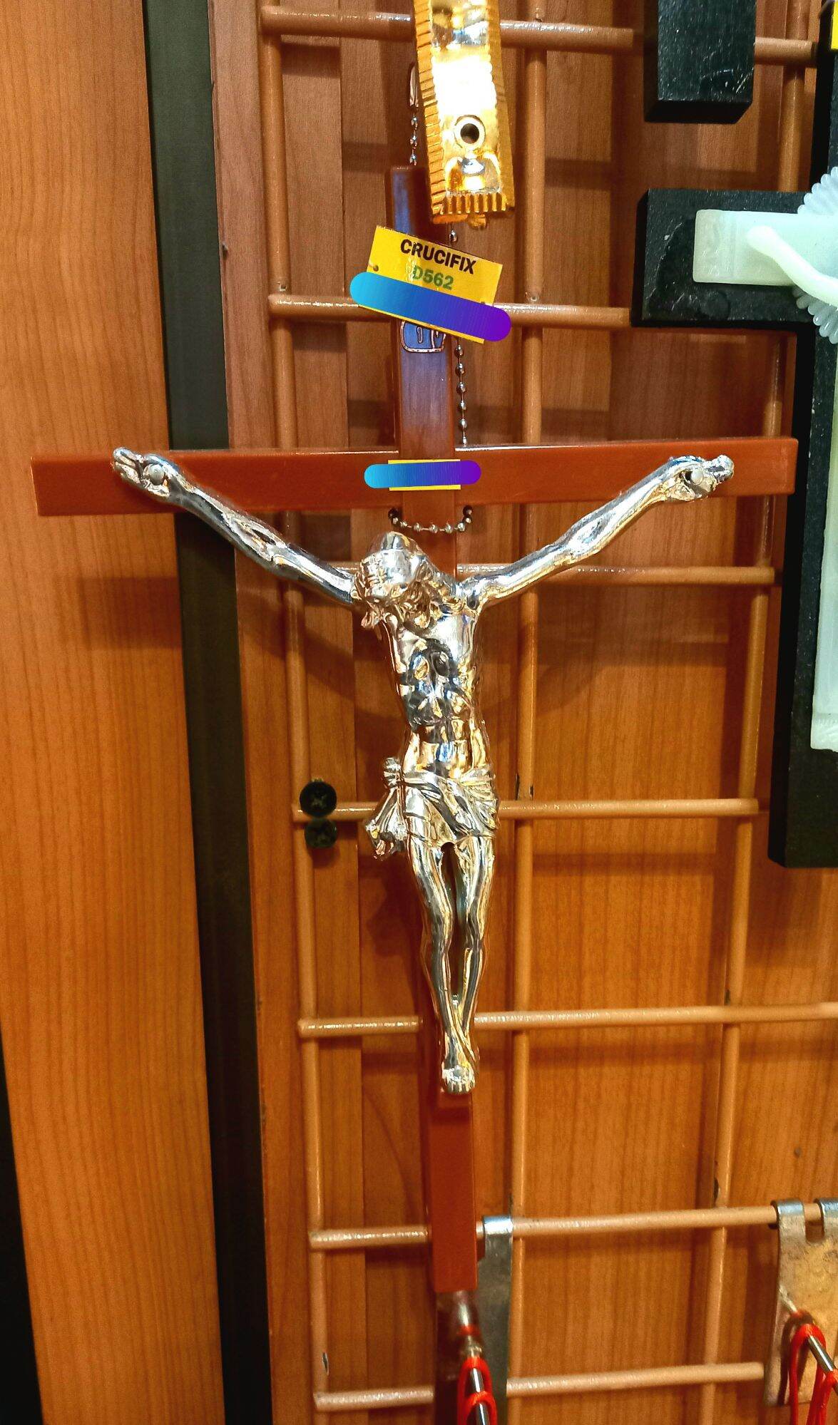 Metallic-Looking Wall Crucifix [All Plastic] (9in.) - Religious ...