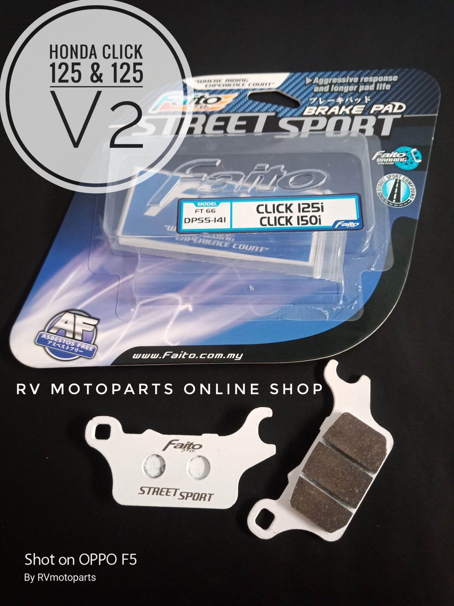 FAITO brake pad / shoe Honda click 125 /150 V2 | Lazada PH