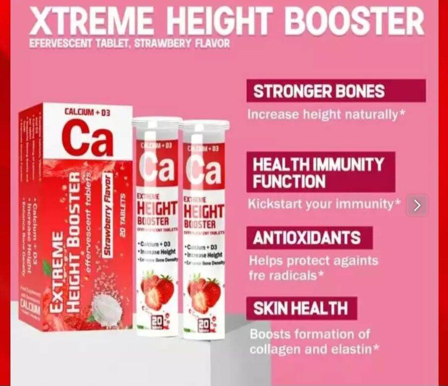Extreme Height Booster CA Effervescent Tablets - Increase Height ...