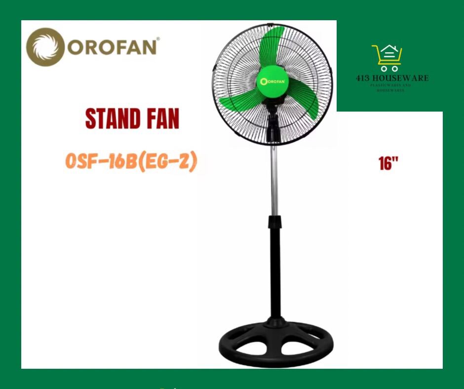 OROFAN STAND FAN OSF-16B (EG-2) - 16" BANANA BLADE or FLOWER BLADE ...