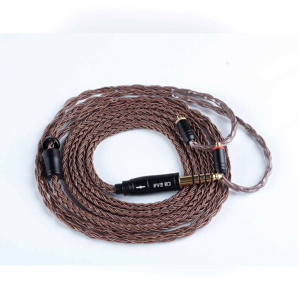 KBEAR 16 Core Pure Copper Wired Earphone Cable 2PIN/MMCX/QDC Earbuds Connector Use For KZ EDX ...