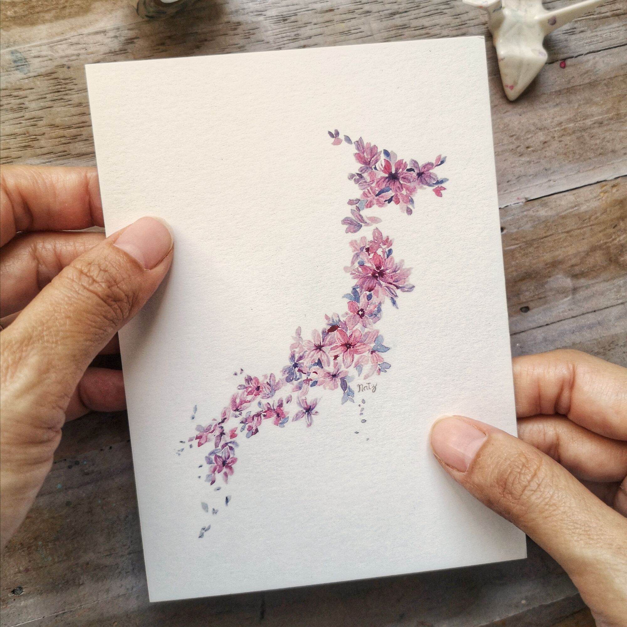 "Sakura soon" 4.25 x 5.5 " Sakura Map of Japan postcard | Lazada