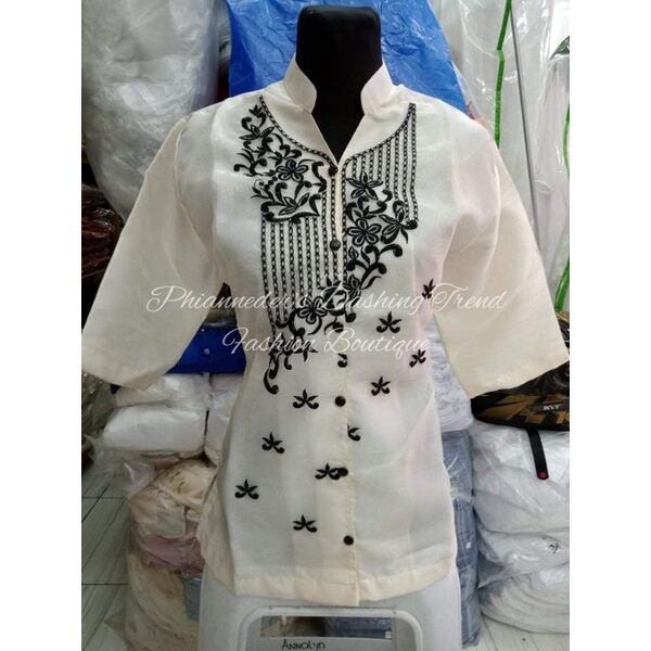 Modern Ladies Barong 3/4 blouse | Lazada PH