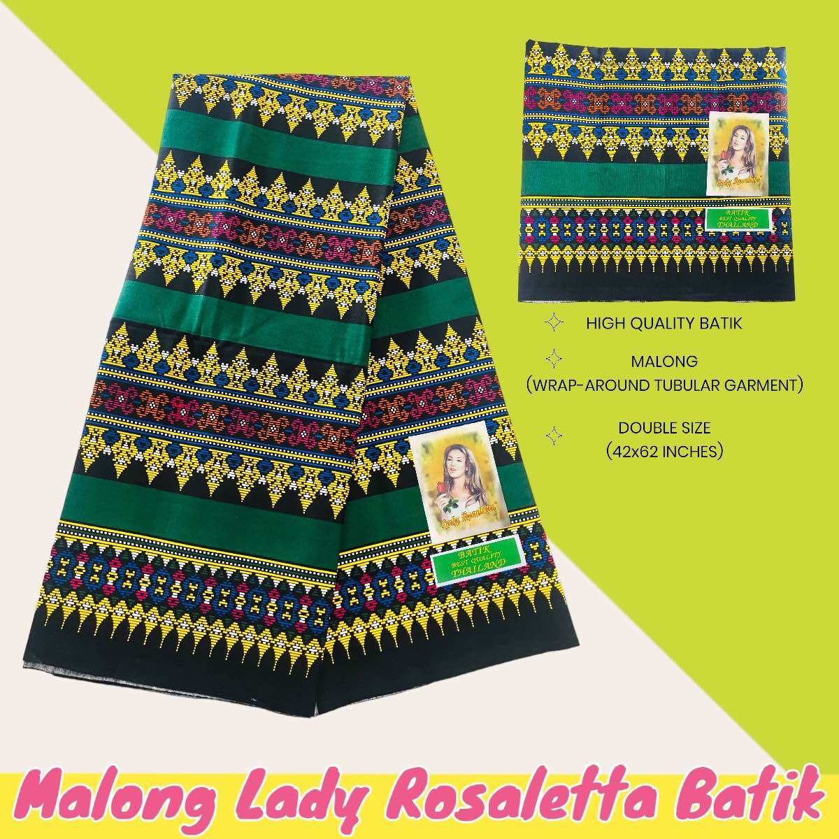 Malong Lady Rosaletta/ Original Malong Batik/ Tribal/ Ethnic Batik ...